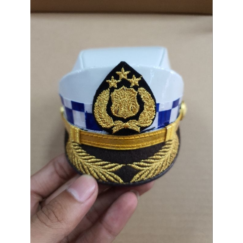 Jual pet miniatur Pamen Polwan Lantas Baru | miniatur pet Army Logo ...