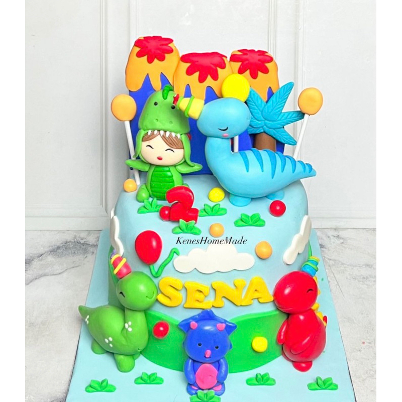 Jual Cake Ultah Karakter / Kue Ulang Tahun Dino | Shopee Indonesia