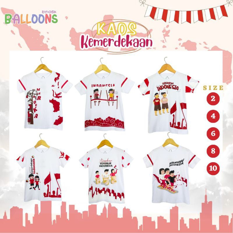 Jual 2-10T Kaos Independence Day Seri 2 by Balloons / Kaos Anak Unisex ...