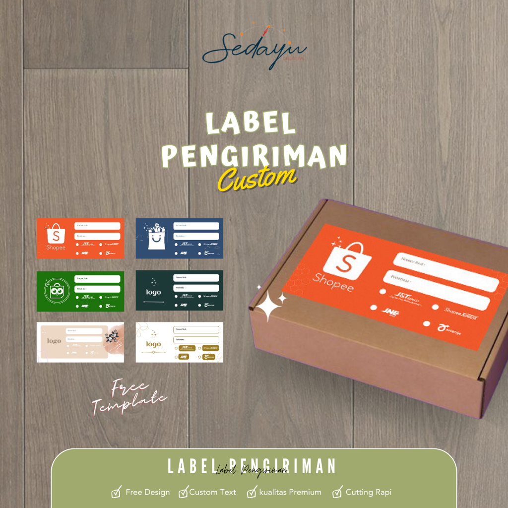 Jual Label Pengiriman Tinggal Pakai | Label Pengiriman Sticker Shopee ...