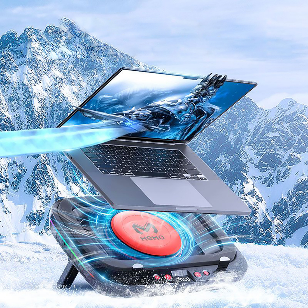Jual Memo FL08 laptop cooling fan with 2400RPM turbo compressed air ...