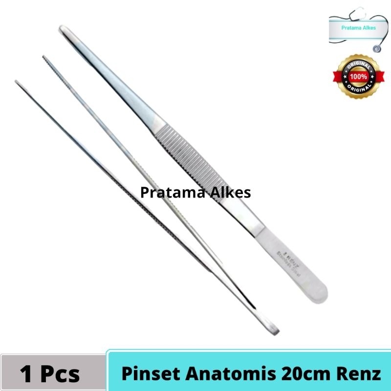 Jual Pinset Anatomis / Chirugis RENZ 20cm / Pinset Sirugis Anatomis ...