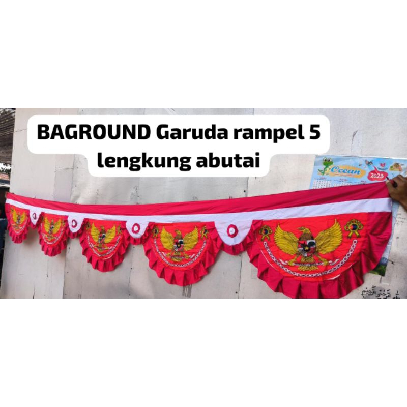 Jual Bendera Background Merah Putih / Background Abutai Garuda 5 Lengkung / Background Bendera ...