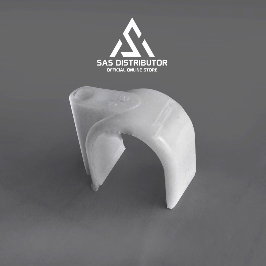 Jual Klem Pipa 5/8" inch PVC Arrow / Klem 5/8" inch Putih / Pipe Clamp ...