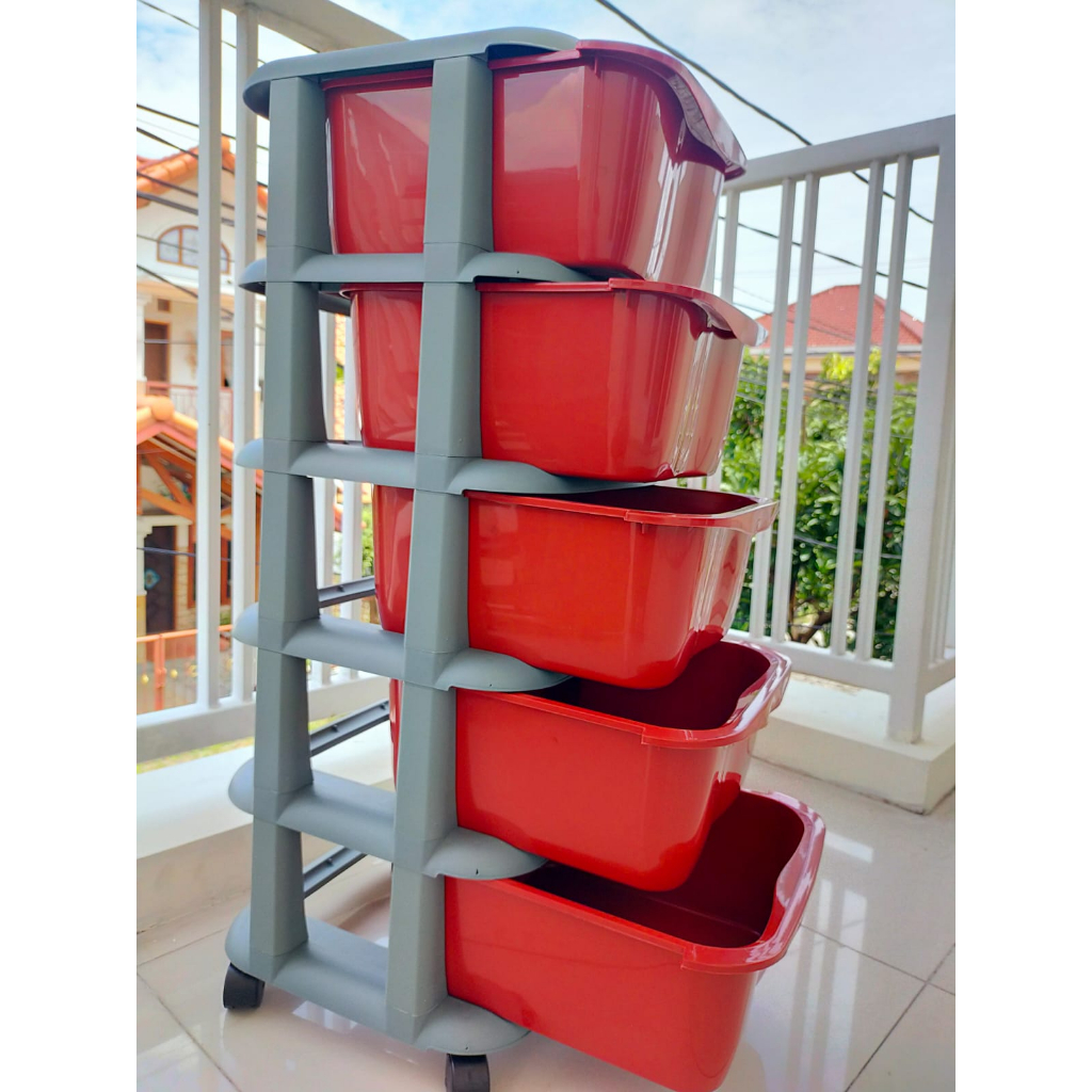 Jual RB 05 SUPER RED BROWN/ RAK SERBAGUNA / TOWER CONTAINER SUSUN 5 ...