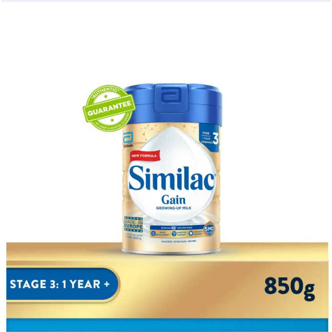 Jual SIMILAC Gain 5MO Stage 3 Growing-Up Susu Formula 850g SINGAPORE ...