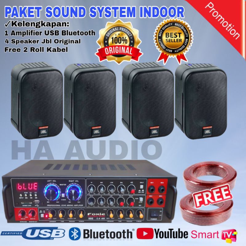 Jual PAKET SOUND SYSTEM INDOOR CAFE RESTAURAN KANTOR SPEAKER JBL ...