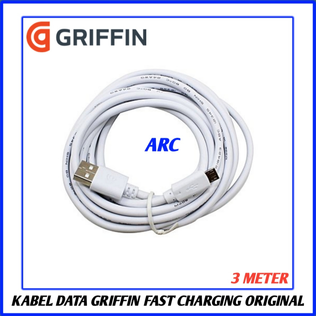 Jual KABEL DATA MICRO GRIFFIN 3 METER | Shopee Indonesia