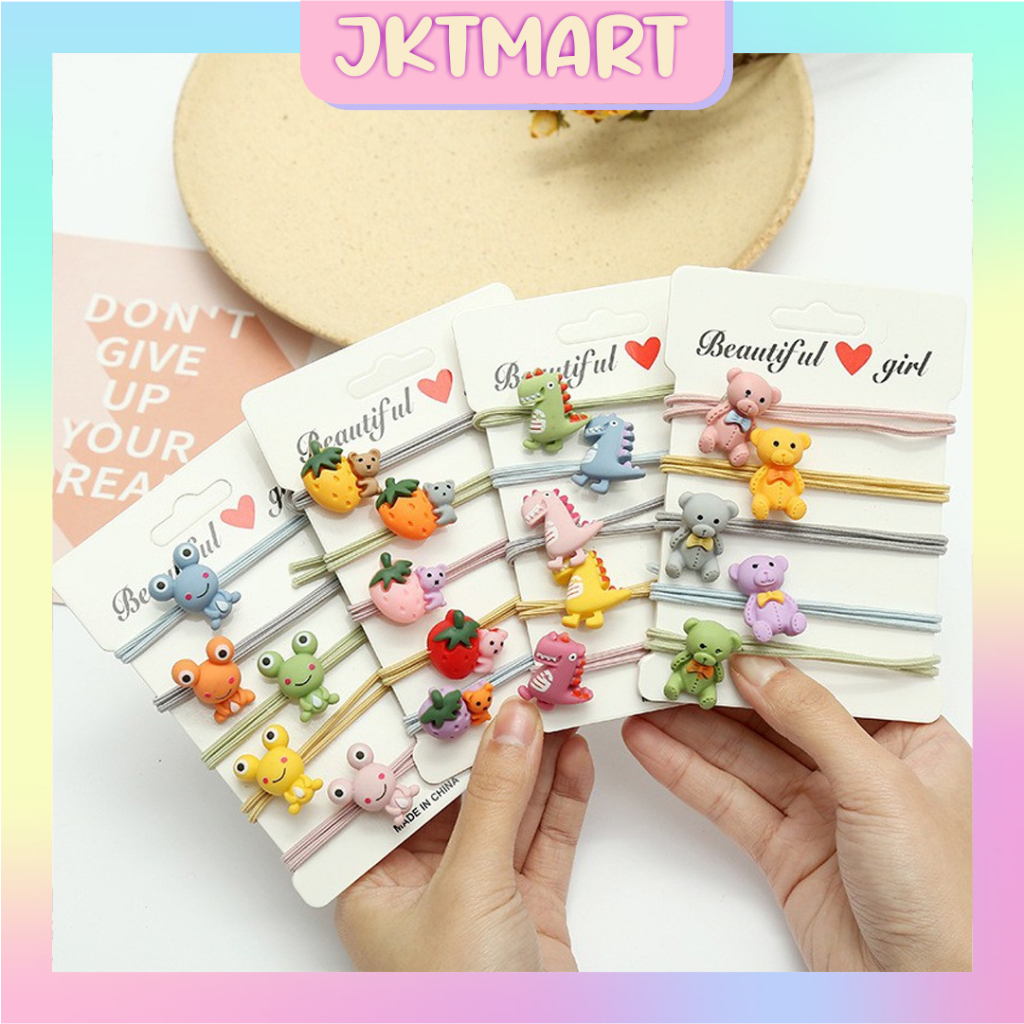 Jual ⭐ JKTMART ⭐ IKAT RAMBUT BERBAGAI MOTIF KARAKTER DAN BUAH / IKAT ...