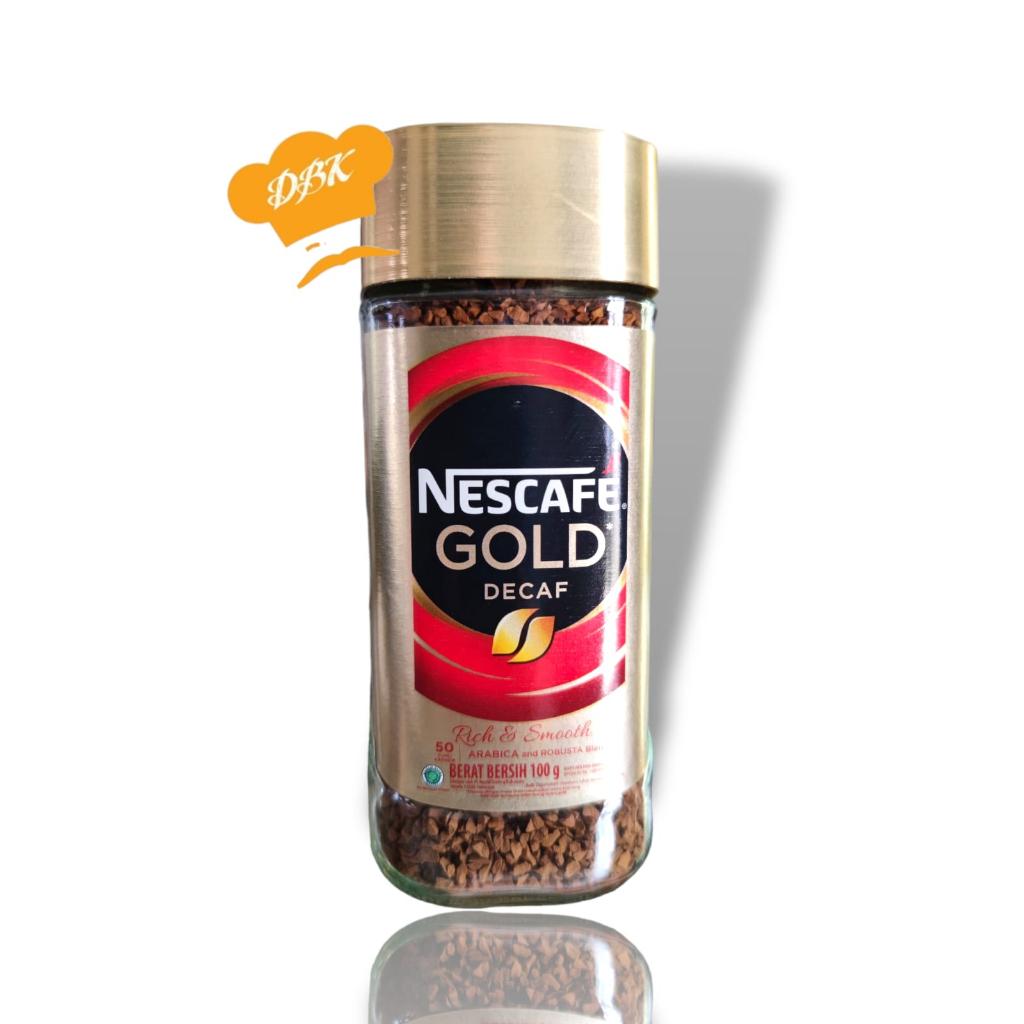 Jual Nescafe Gold decaf 100gr kopi bubuk dekafein arabica robusta ...