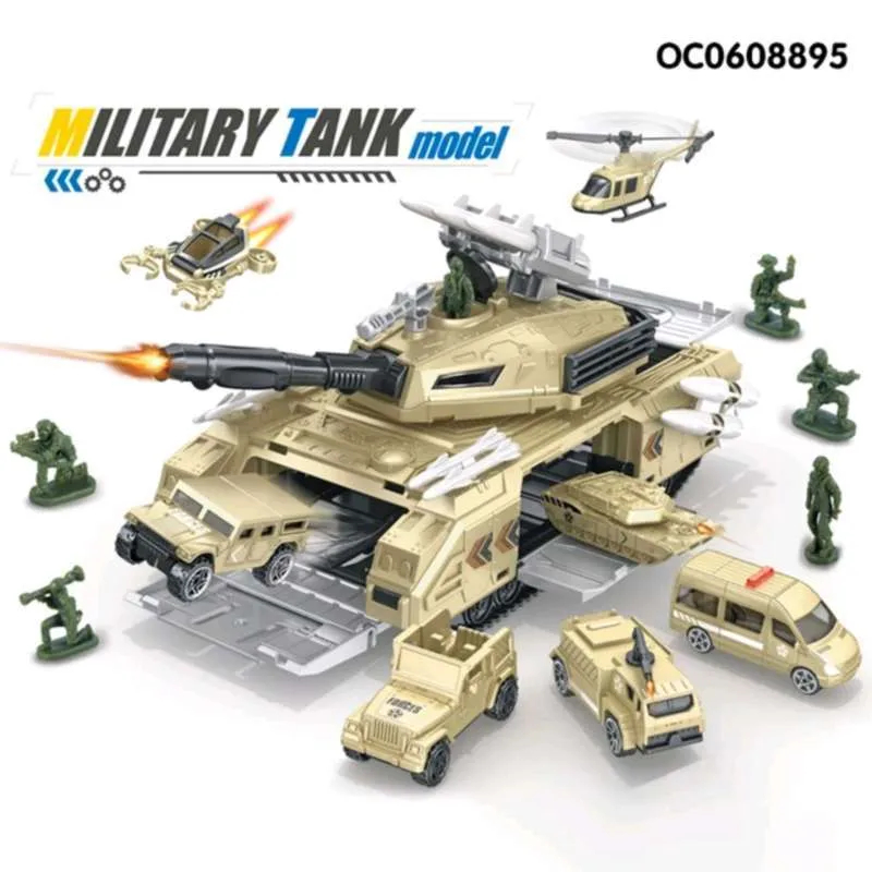 Jual Mainan Anak Military Tank Model Playset With 9 Vehicle 831 KP ...