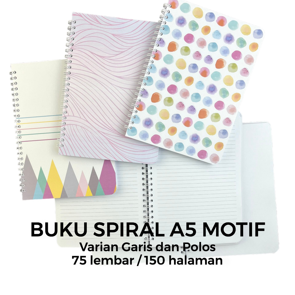 Jual Buku Spiral A5 estetik isi garis dan polos | Shopee Indonesia
