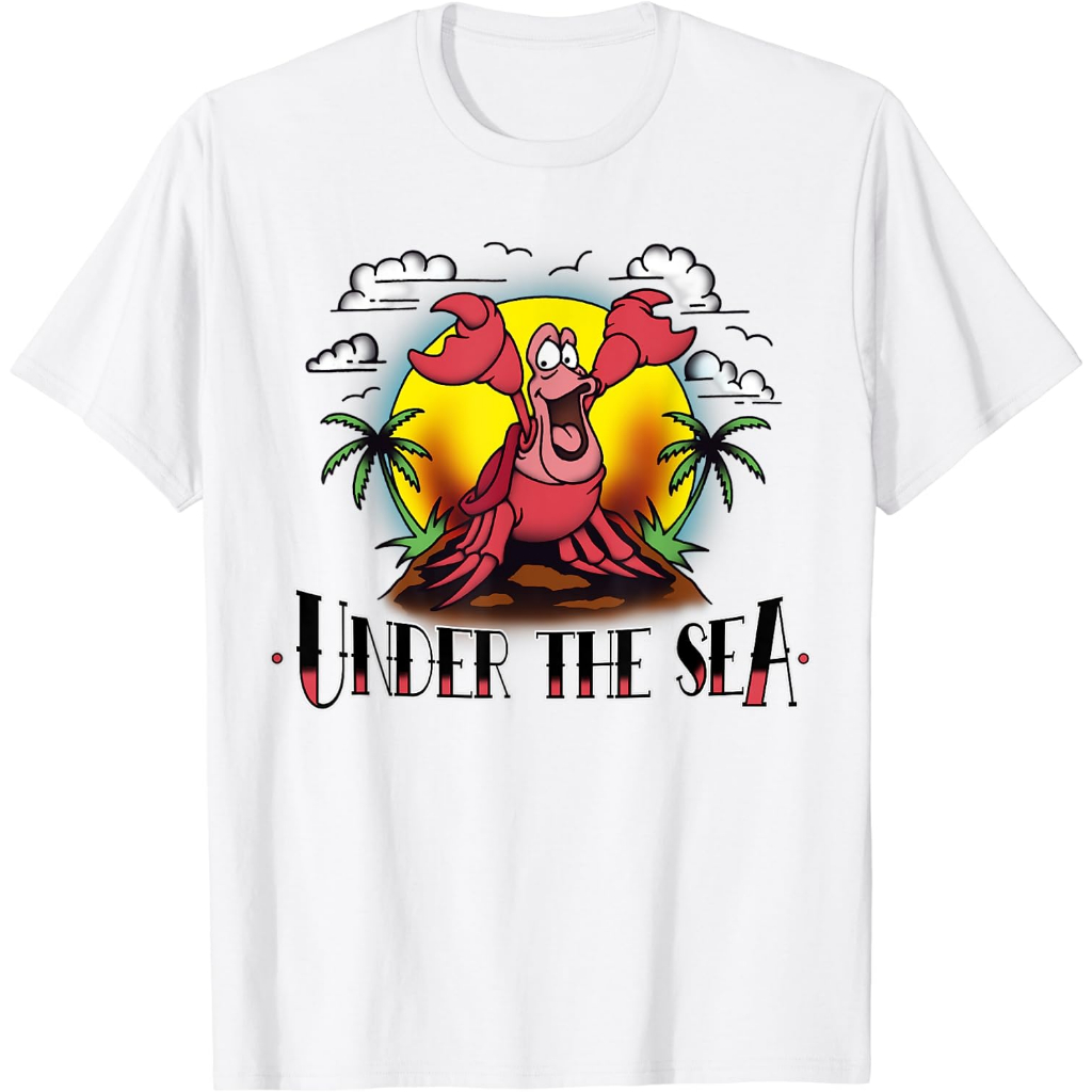 Jual Baju Kaos Band The Little Mermaid Sebastian Under The Sea Tattoo T ...