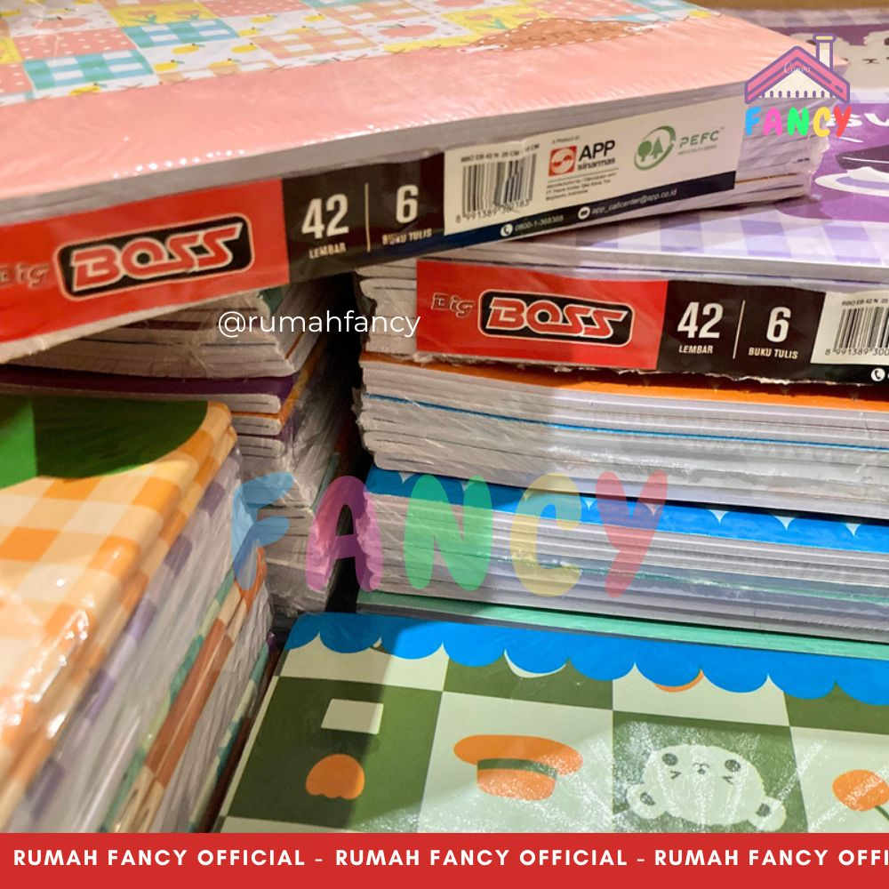 Jual Buku Tulis Sekolah ukuran BOXY Merk BIG BOSS / BAMBOO - 42 Lembar ...