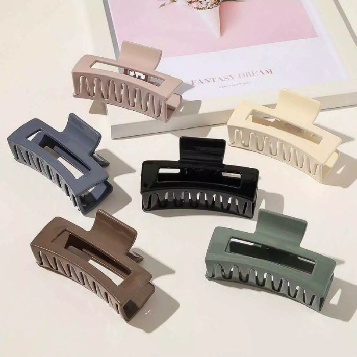 Jual Jedai Rambut Korea Model Kotak Persegi 8,5CM Warna Warni Rainbow ...