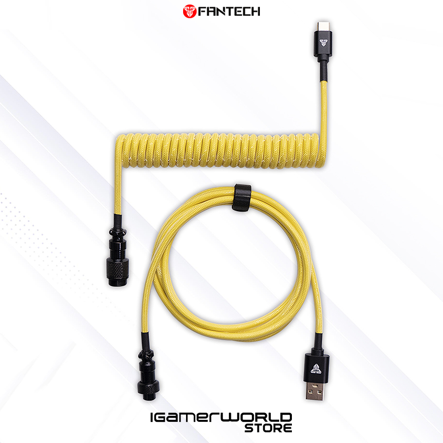 Jual Fantech AC701 Coiled Cable Aviator USB Type C for Mechanical ...