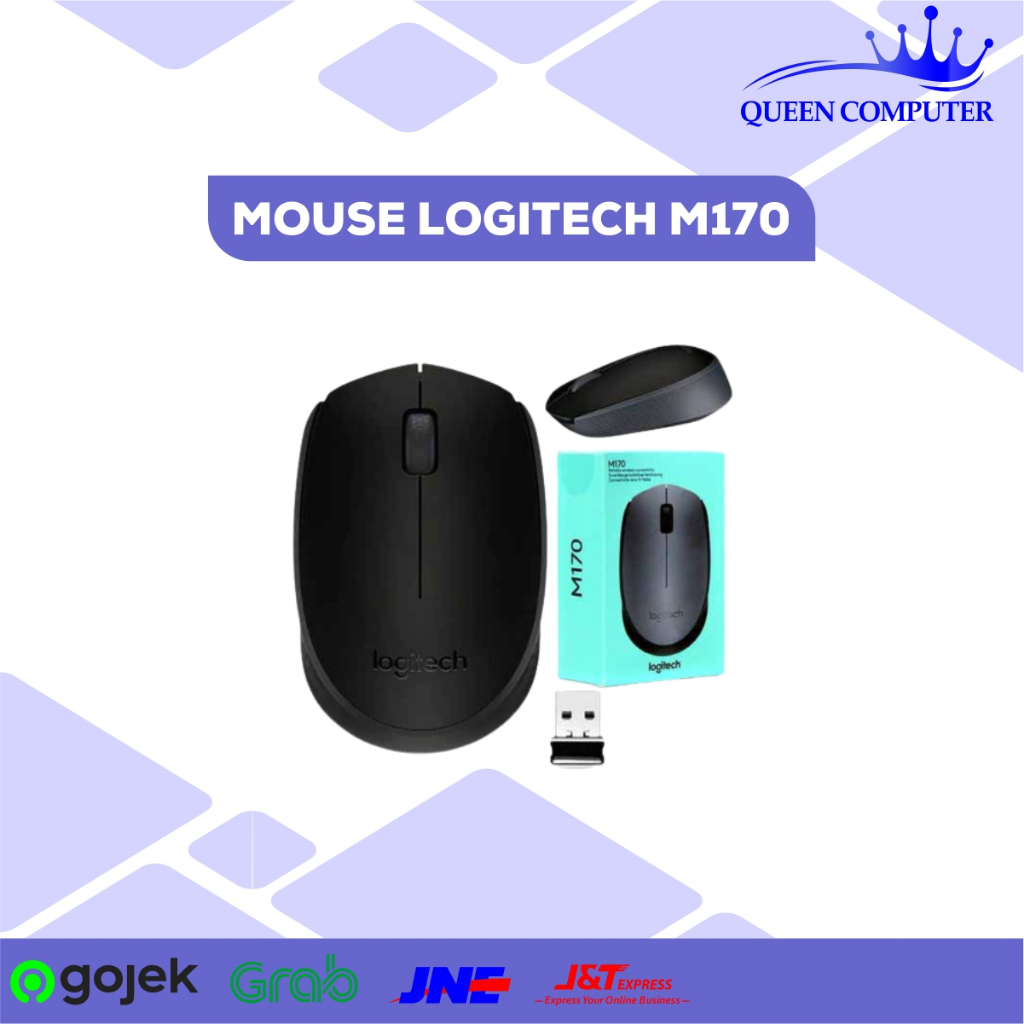 Jual Mouse Wireless Logitech M170 Original Hitam Garansi Resmi | Shopee ...