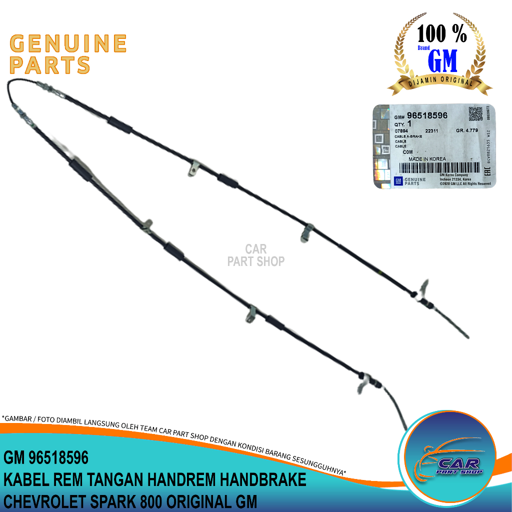 Jual KABEL REM TANGAN HANDREM HANDBRAKE CHEVROLET SPARK 800 ORIGINAL GM ...