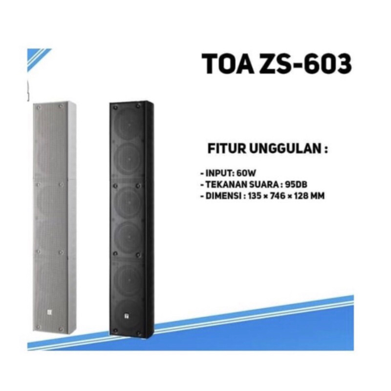 Jual Speaker Collum Toa ZS 603 CB 60 Watt | Shopee Indonesia
