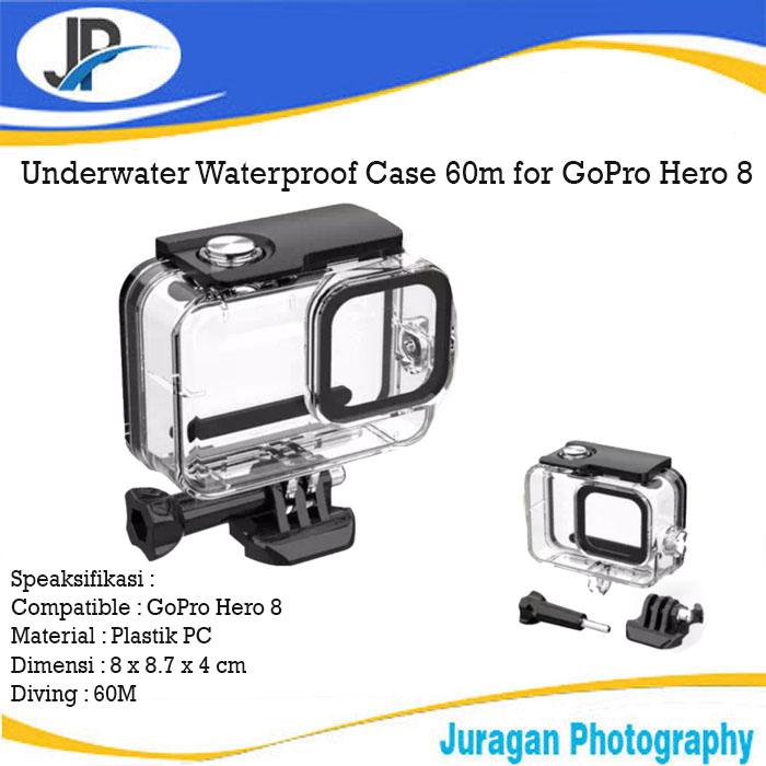 Jual Housing Underwater Waterproof Case 60m For GoPro Hero 8 | Shopee Indonesia