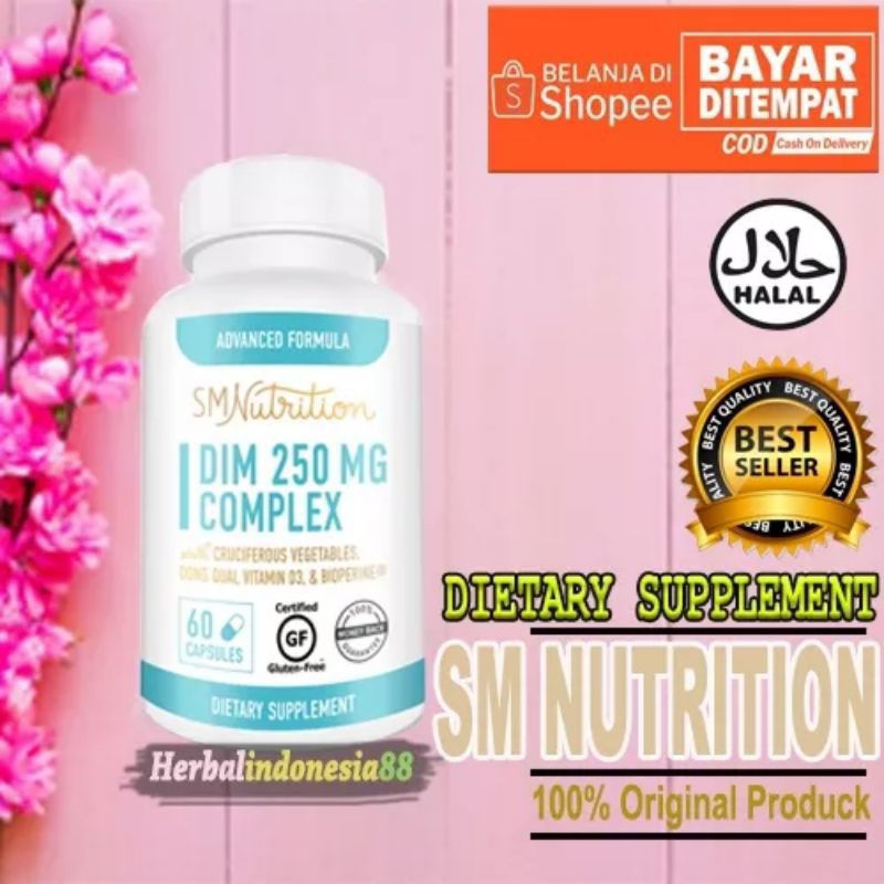 Jual SM Nutrition DIM 250mg COMPLEX 60 Kapsul - SM Nutrition DIM 250mg COMPLEX ASLI | Shopee ...