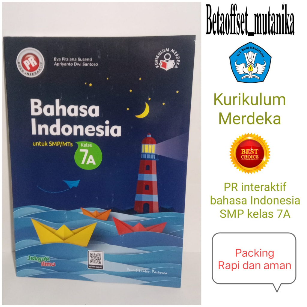 Jual Buku pr interaktif smp/mts kelas 7A bahasa indonesia kurikulum merdeka | Shopee Indonesia