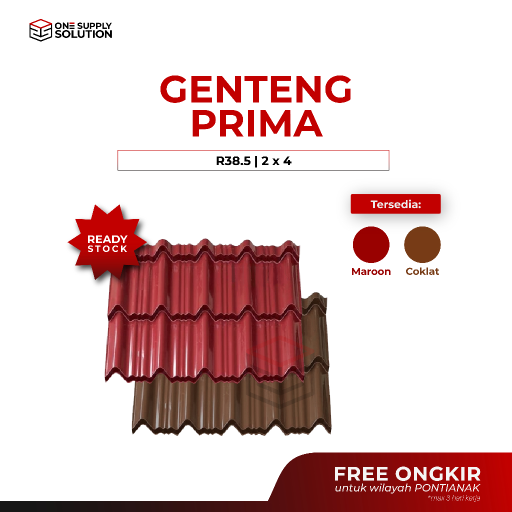 Jual Genteng Metal Prima R38,5 [Maroon/ Cokelat] | Shopee Indonesia