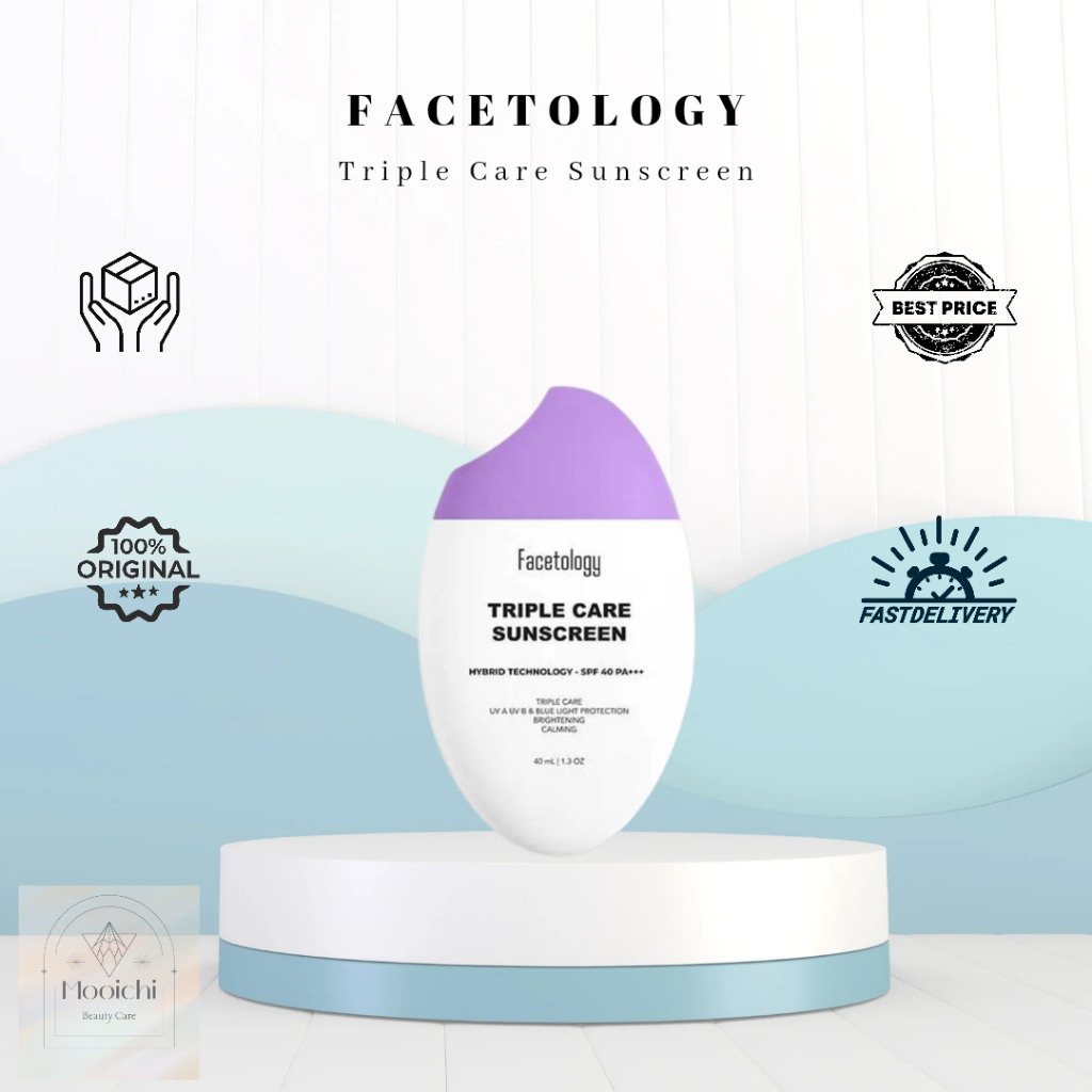 Jual Facetology TripleCare Sunscreen SPF 40 PA+++ 40ml | Shopee Indonesia