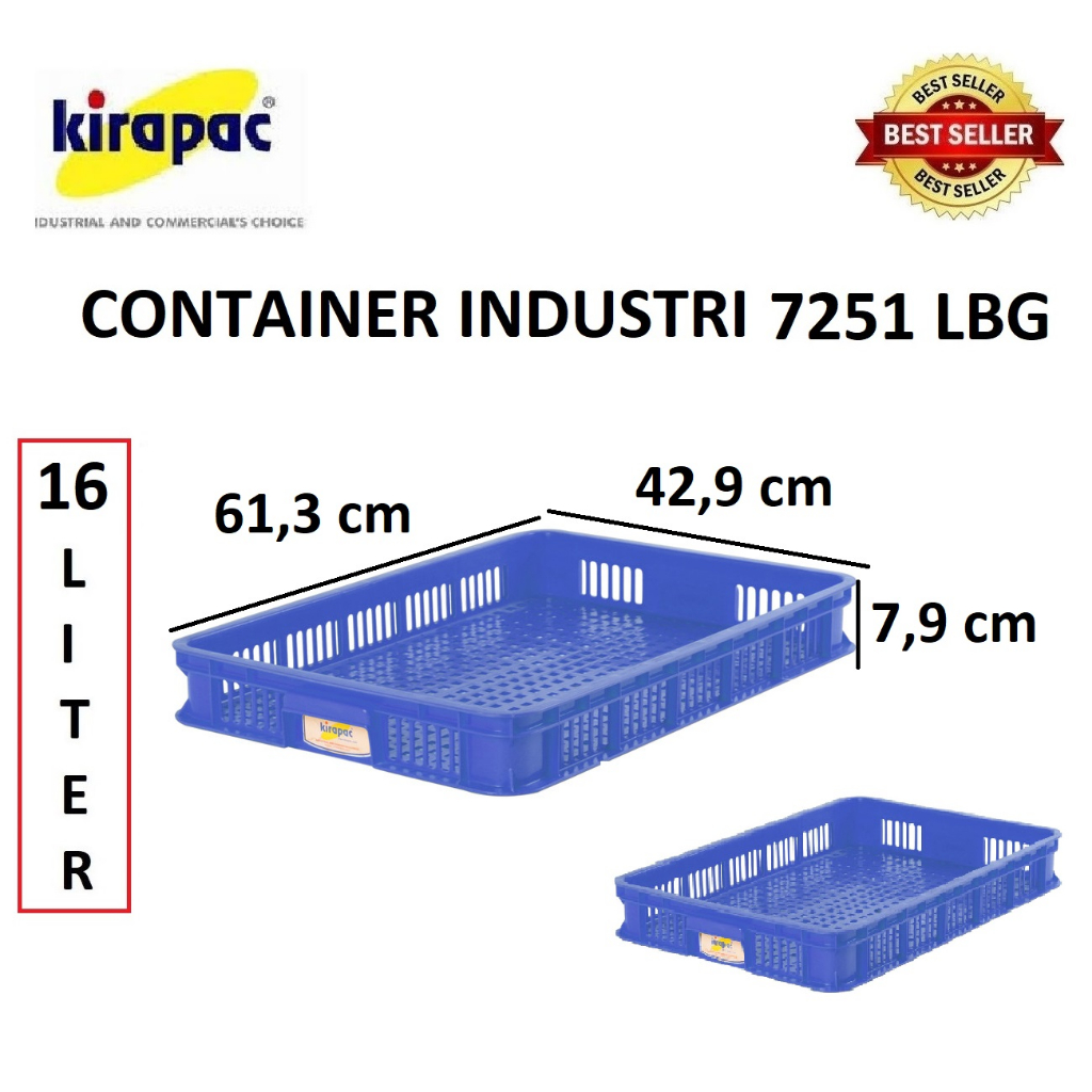 Jual KIRAPAC Industrial Container / Tempat Donat / Roti 7251 LBG (16 ...