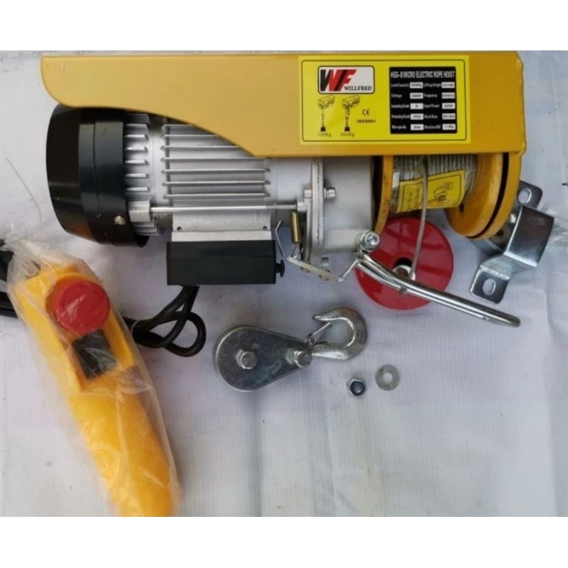 Jual Katrol Elektrik 250 kg Elektrik Hoist Willfred | Shopee Indonesia