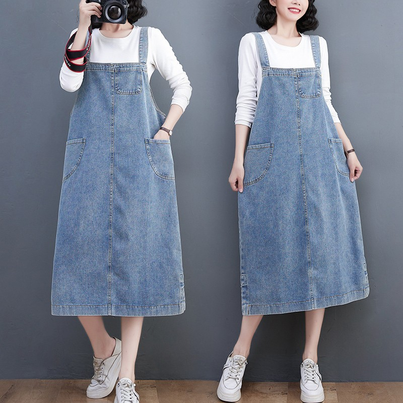 Jual | kekinian factory | (Ready stok!!!) Overall dress jeans wanita ...
