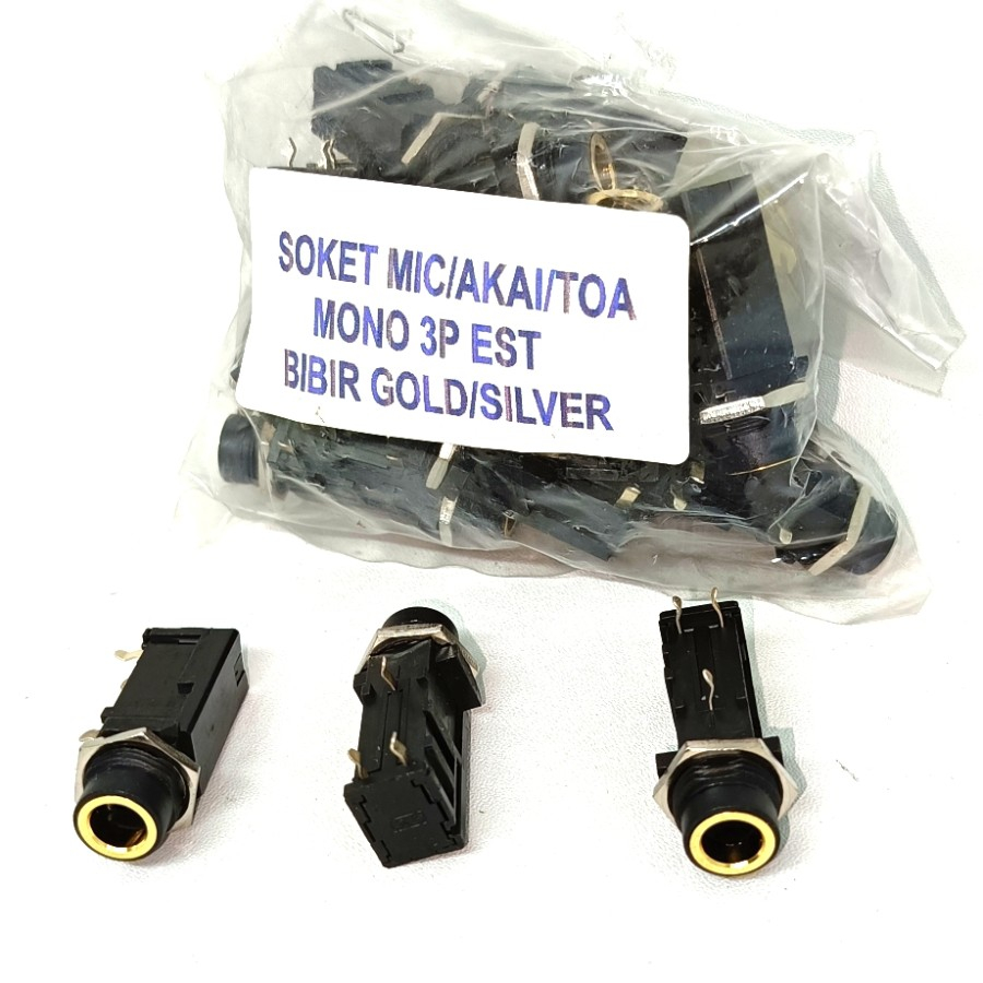 Jual SOKET SOCKET AKAI MIC TOA 3P MONO EST PLAT KAKI TEBAL | Shopee ...