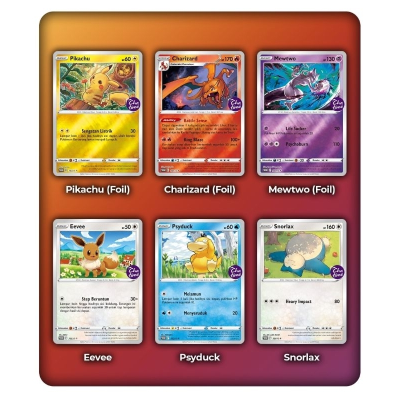 Jual POKEMON CHATIME CARD KARTU Charizard Snorlax Eeve Mewtwo | Shopee ...