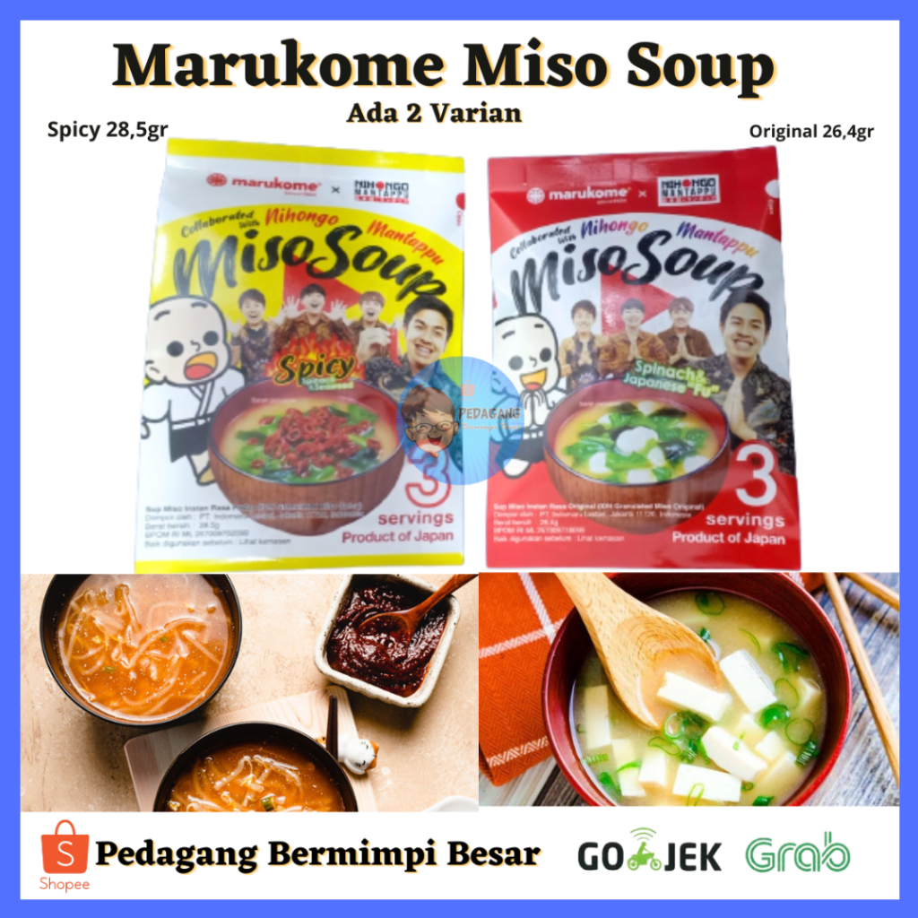 Jual Marukome Miso Soup Ada 2 Varian/ Marukome Miso Soup / Miso Soup ...
