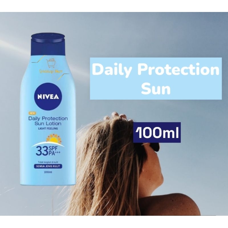 Jual Nivea Sun Lotion Daily Protection SPF 33 PA++ 100ml | Shopee Indonesia