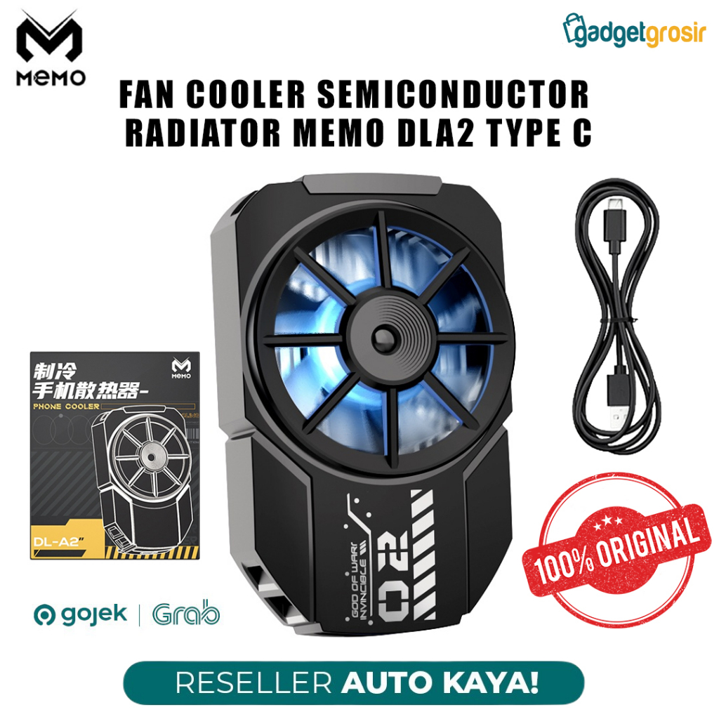 Jual Cooling Fan MEMO DLA2 Fan Cooler Semiconductor Type C Pendingin Hp ...