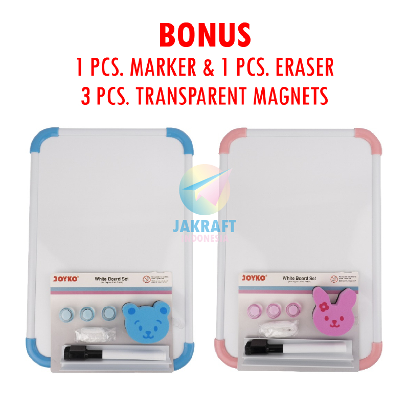 Jual (1 Set) Papan Tulis Magnetic Gantung F4 JOYKO WBS-160CO + Bonus ...