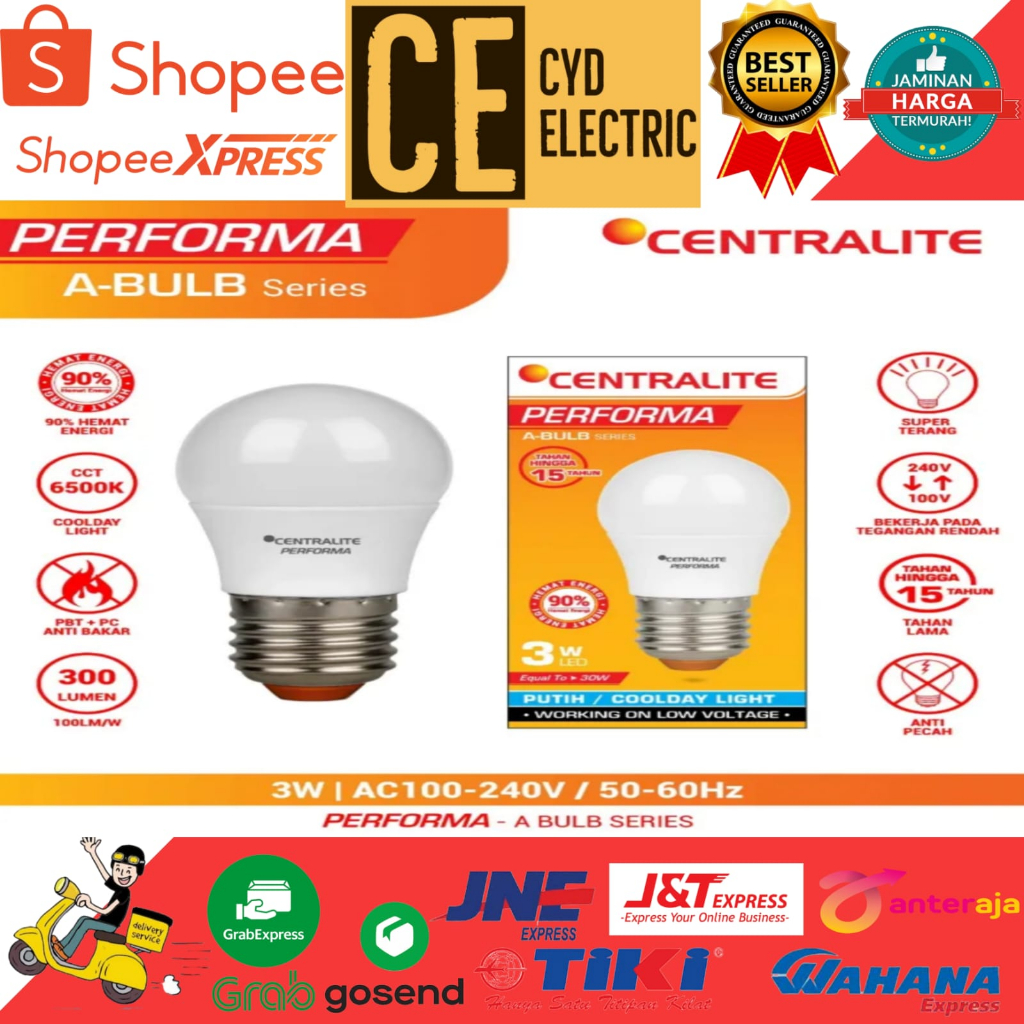 Jual Led Blub E27 Nella (Centralite) 3w, 5w, 8w, 10w, 13w, 15w, 18w ...