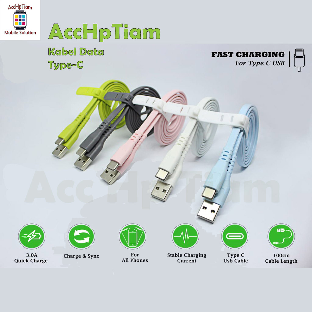 Jual Kabel Data Type-C 100cm Quick Charge 3.0 Asia RKC Original Asli ...