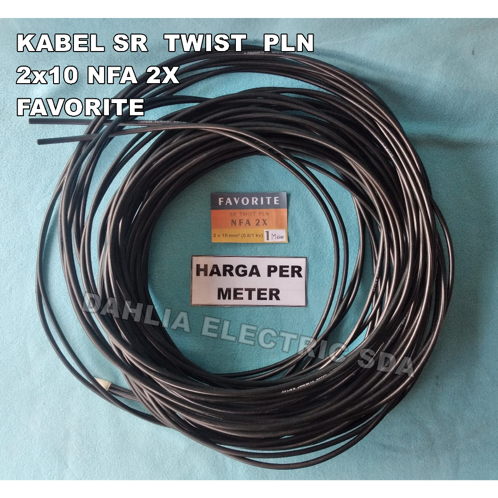 Jual KABEL SR/TWIST/NFA 2x2x10x 1METER ECERAN FAVORITE | Shopee Indonesia