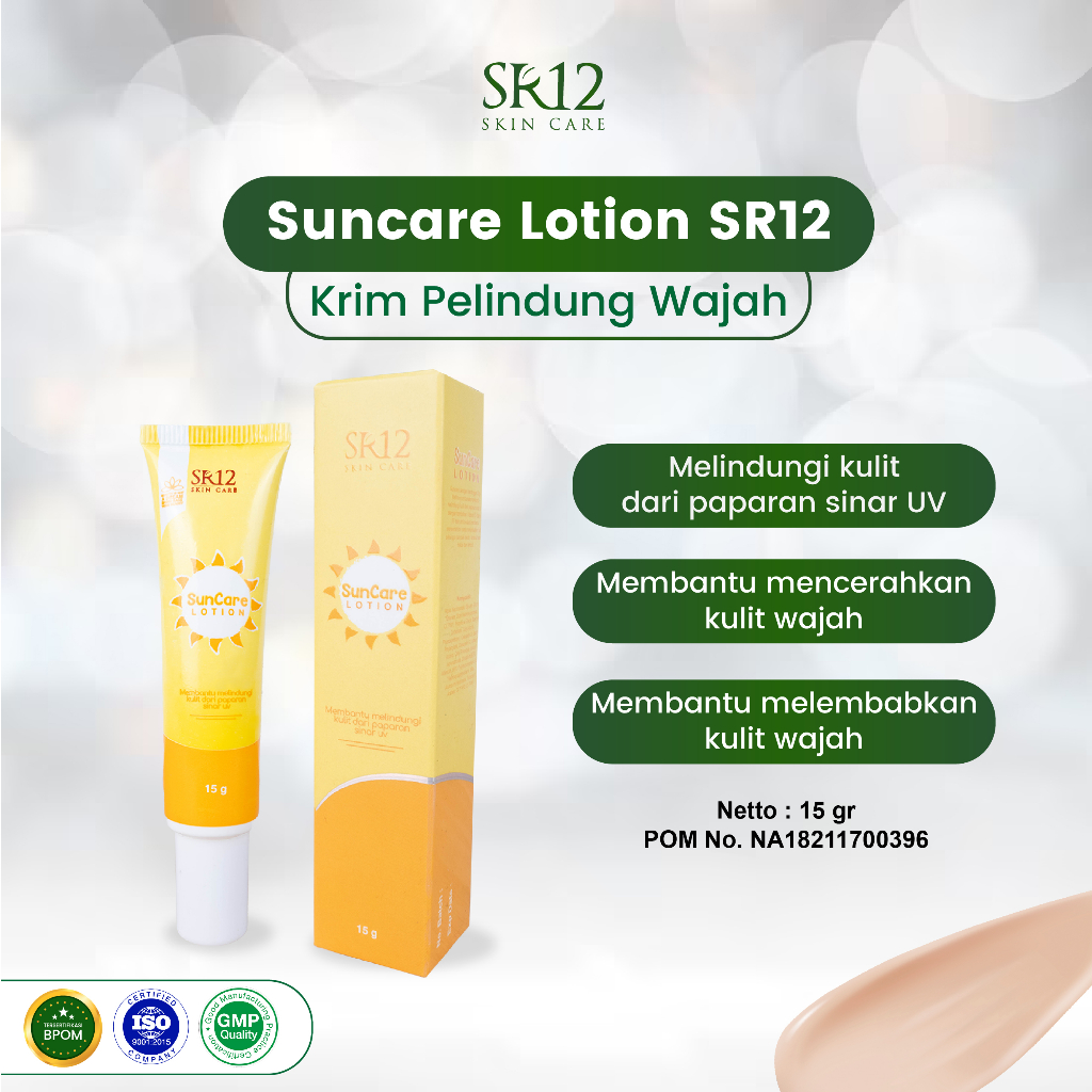 Jual Suncare Lotion SR12 Skincare SPF 25++ - Sunscreen Untuk Kulit ...