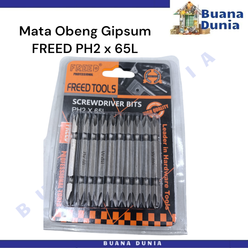 Jual Mata Obeng Gipsum FREED (+) PH2 x 65L | Mata Obeng Gpysum (1PC ...