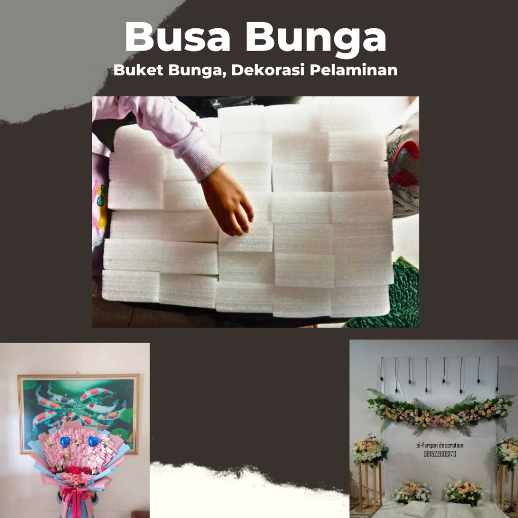 Jual Busa Elastis dekorasi kotak / Foam Putih dekorasi pelaminan ...