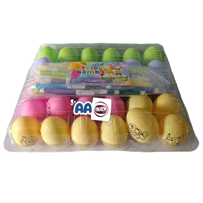 Jual AAA PERMEN GAMBAR TELUR MEWARNAI ISI 30 | Shopee Indonesia