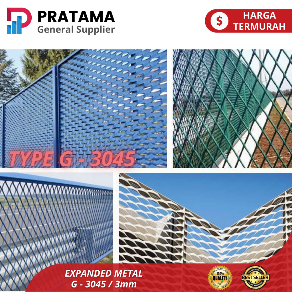 Jual Expanded Metal GG 3045 / Kawat Expanded G 3045 / Ornamesh 3mm ...