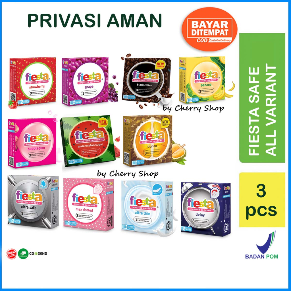 Jual [PRIVASI AMAN | 3PCS] Kondom Fiesta Isi 3 Pcs (Max Dotted / Delay ...