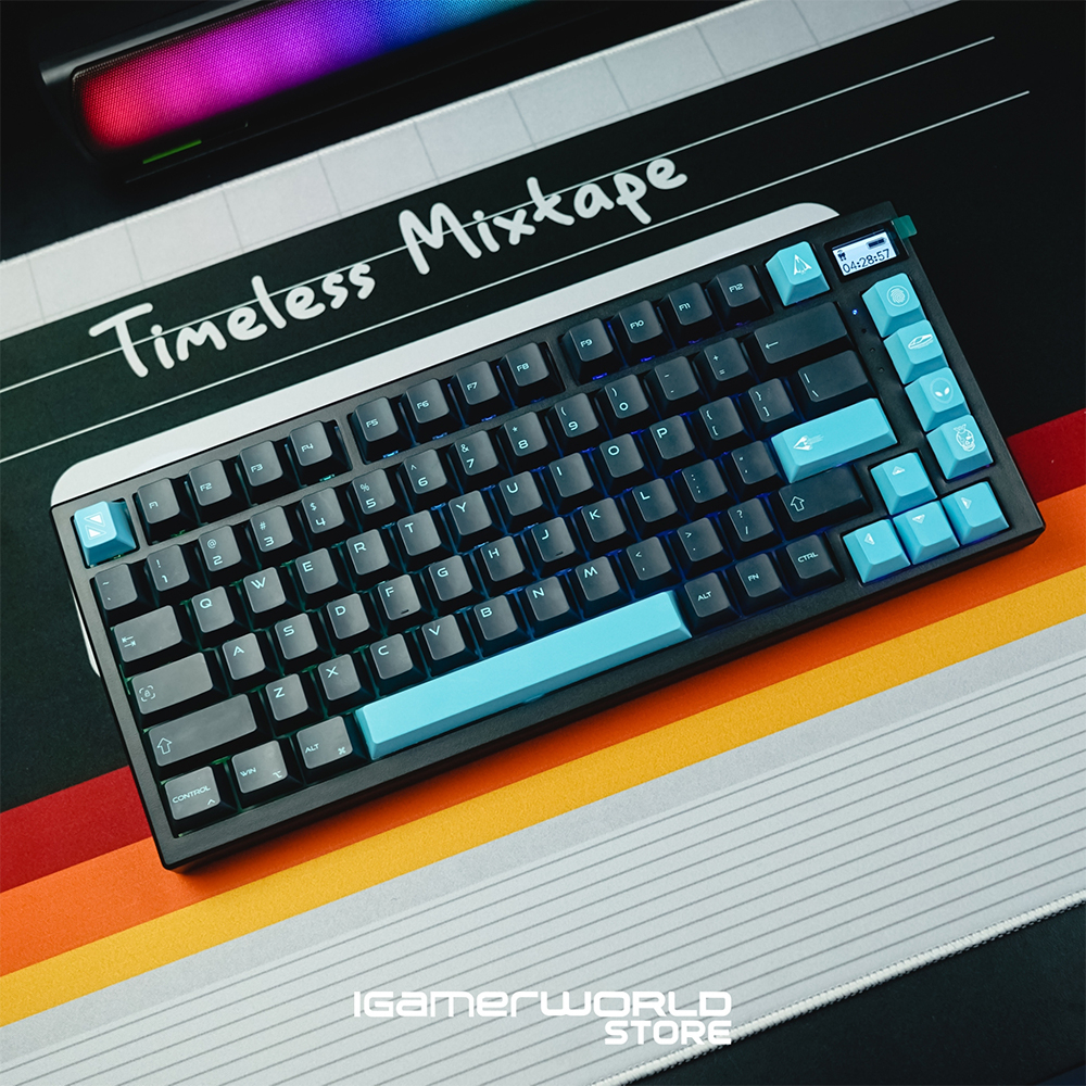 Jual Noir Timeless82 75% PBT OLED Wireless Mechanical Gaming Keyboard ...