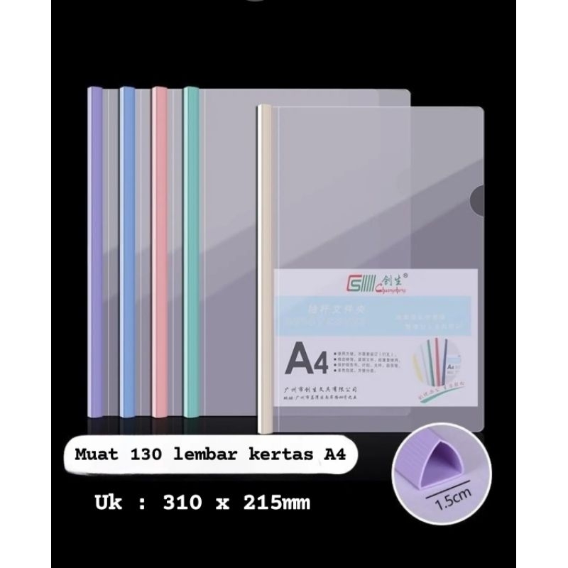 Jual Map kliping A4 (Map + penjepit tulang) / penjepit tulang A4 ...