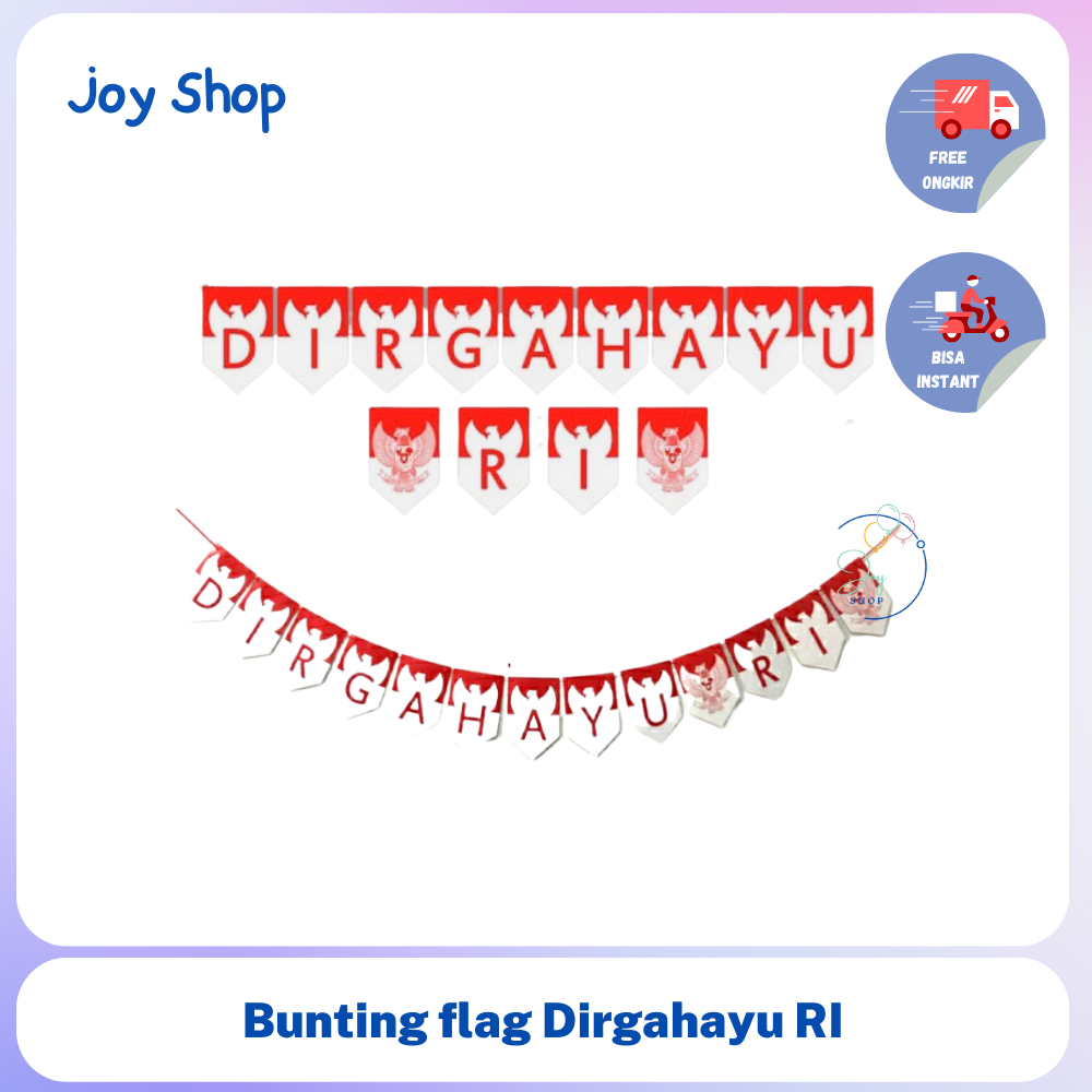 Jual Banner Dirgahayu Bunting flag HUT RI / Banner bendera HUT RI ...