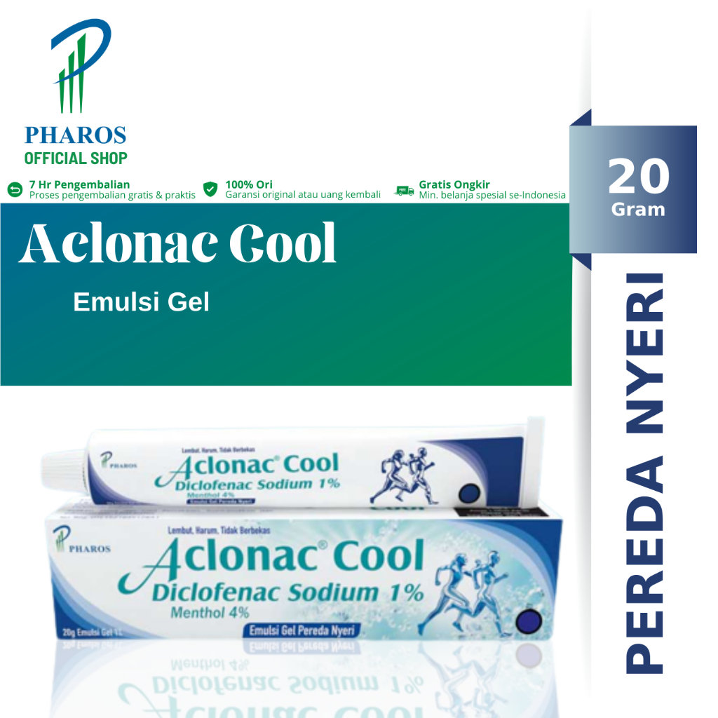 Jual Aclonac Cool - Emulsi Gel Pereda Nyeri 20 g / Diclofenac ...
